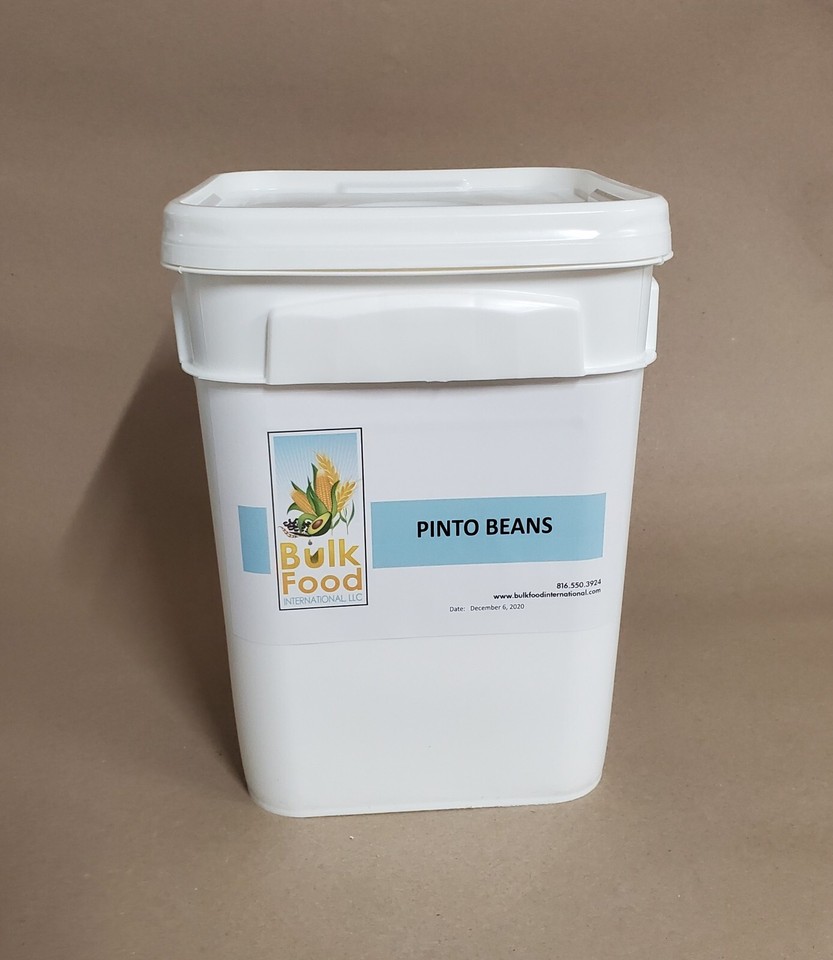 Bulk Pinto Beans-4 Gallon Bucket-Long-Term Storage-30# 128 Servings | eBay