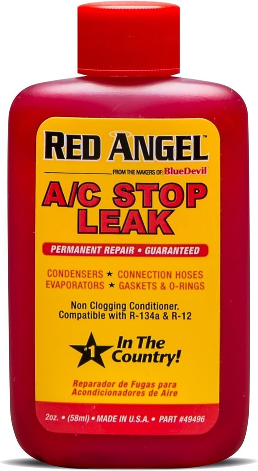 BlueDevil Products Red Angel A/C Stop Leak 2oz Seal Leaks Gasket Hose ...