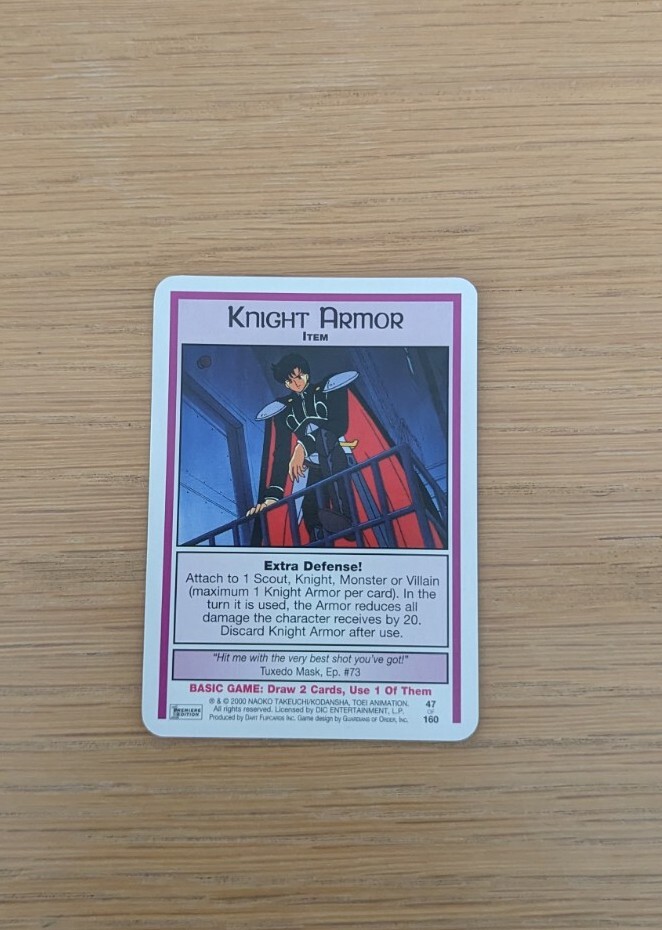 Sailor Moon CCG, Collectible Card Game, #47/160, Knight Armor | eBay