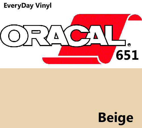 12"x24"-3 sheet pkg - Beige - Oracal 651 - shiny Adhesive Vinyl - Craft ...