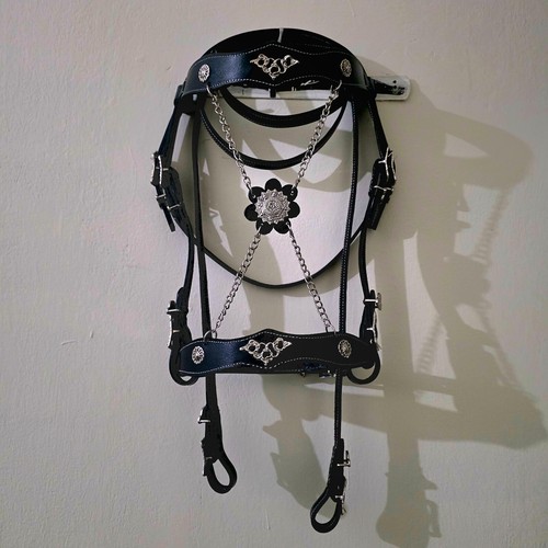 Fancy Horse Bridle Set, Horse Bridle with Reins & Breast Collar & Free ...
