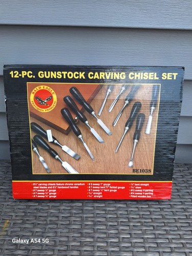 Gunstock Carving Chisel Set 12 Pcs. Gouges Sweep V Parting Skew ...