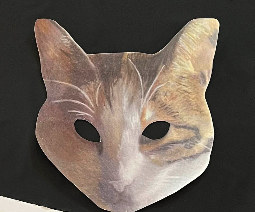 Halloween or Party costume favors/gifts Calico Cat Mask Handmade D. Pia ...