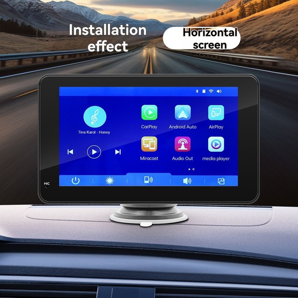 7inch Carplay Portable Screen Car Navigation Central Control Bluetooth ...