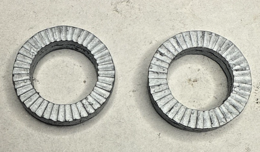 Qty 2 Nord-Lock Wedge Lock Washers M10, 10mm ID, 16mm OD, 3mm Thick ...