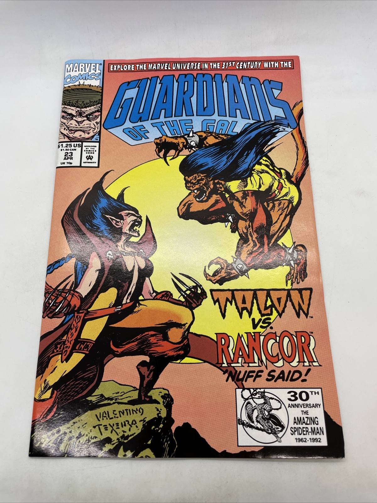 Guardians of the Galaxy Talon vs Rancor (1990 series) #23 Marvel comics ...