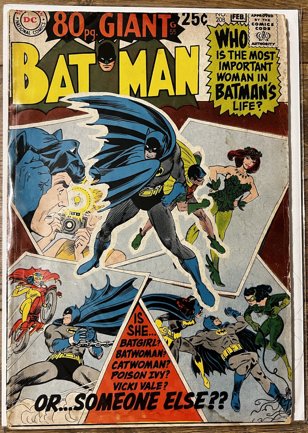 BATMAN 208 Vintage 80 PAGE GIANT 1969 BATWOMAN POISON IVY BATGIRL ...
