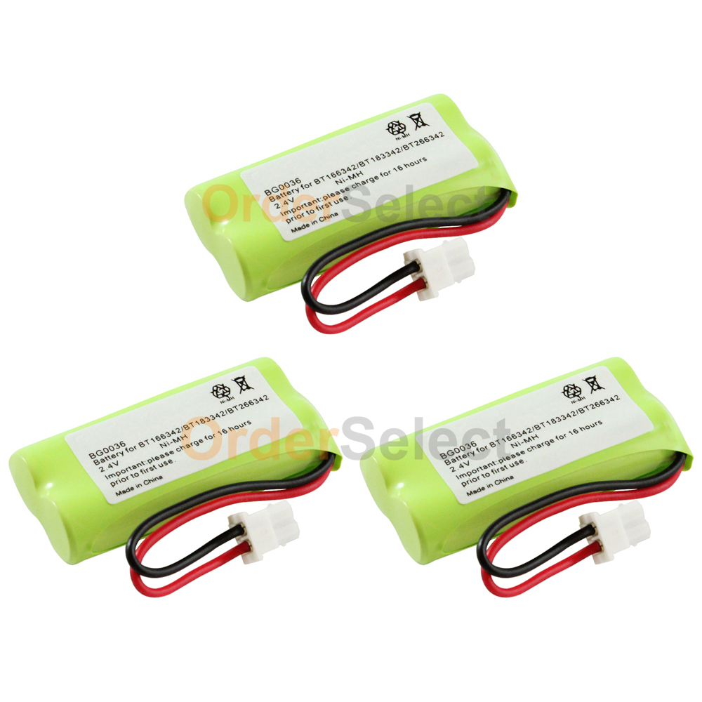 3 NEW Home Phone Rechargeable Battery for AT&T BT166342 BT266342 ...