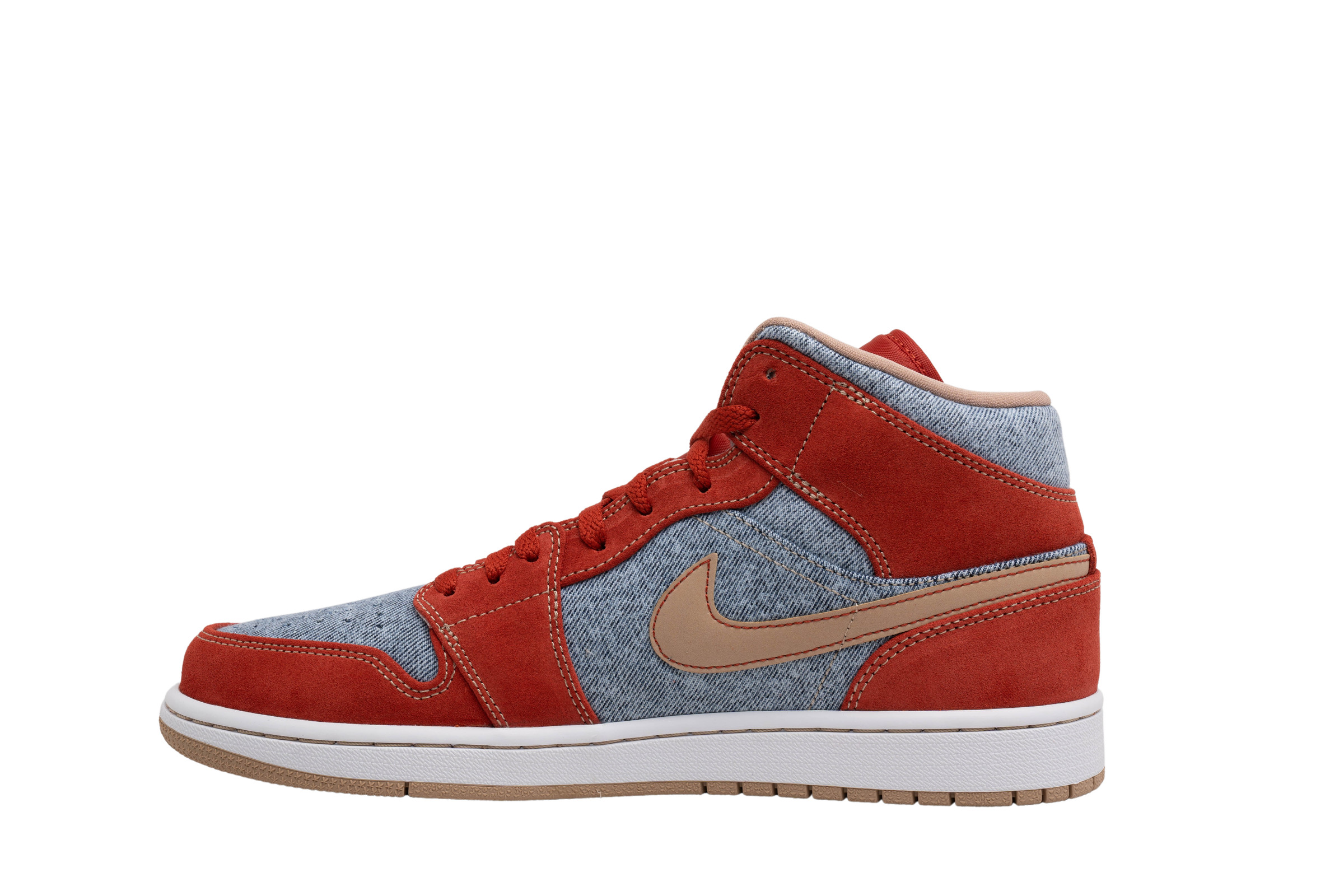 Jordan 1 Mid Denim Red for Sale | Authenticity Guaranteed | eBay