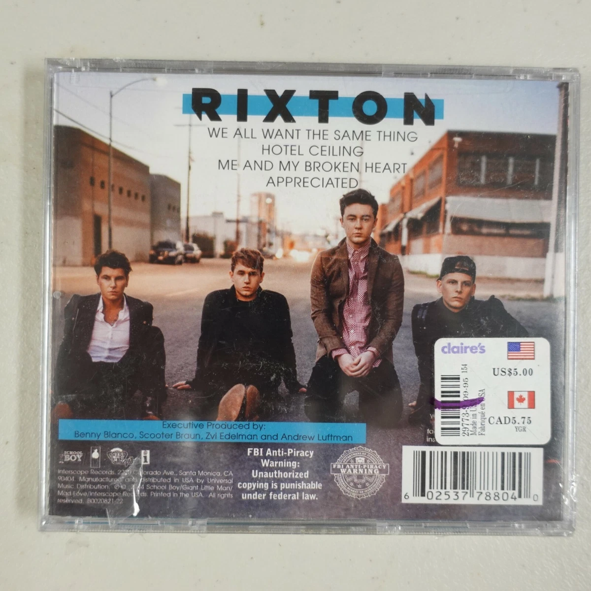 Rixton Me And My Broken Heart Album Cover
