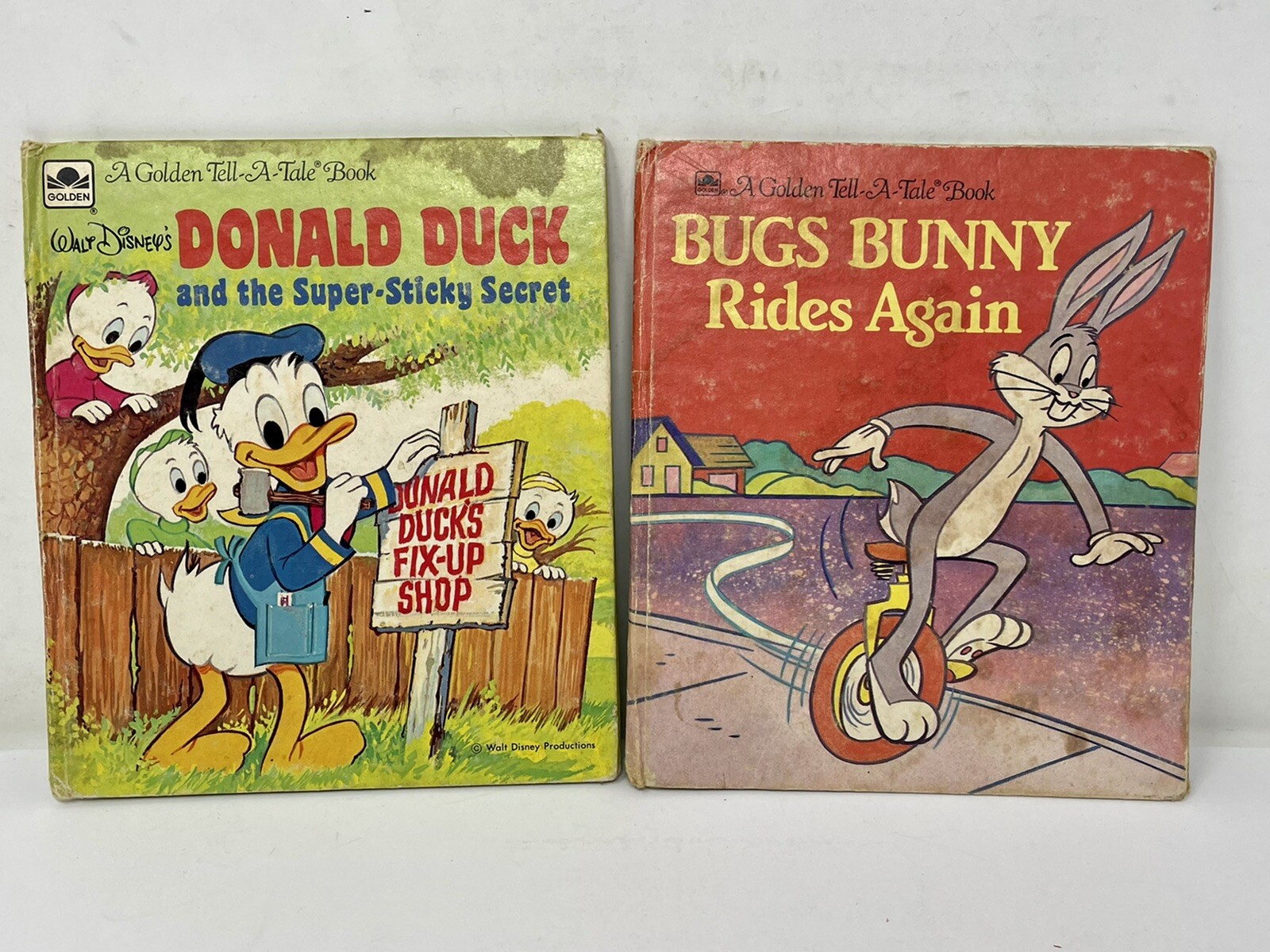 Vintage A Golden Tell-A- Tale Books Lot of 2 BUGS BUNNY, DONALD DUCK | eBay