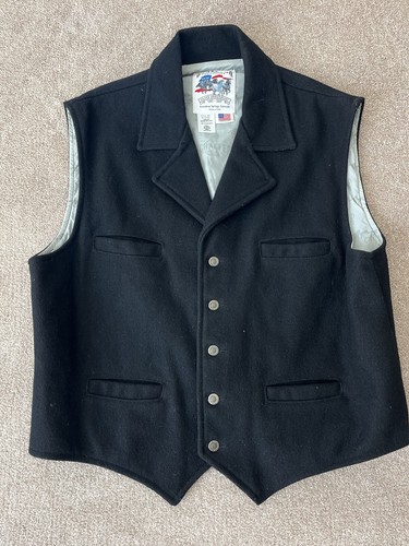 Schaefer Outfitter Vest Men's XXL Black Ranchwear Rodeo Made In USA 2XL ...