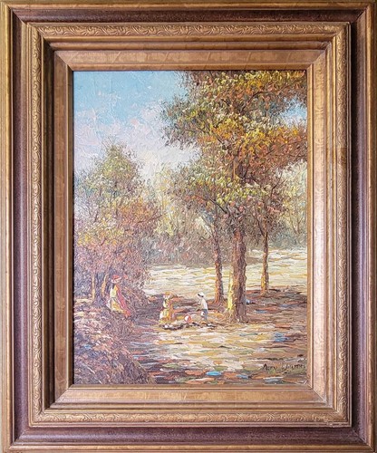 Alen Walters Signed Framed Original Oil Painting Landscape Scene with ...