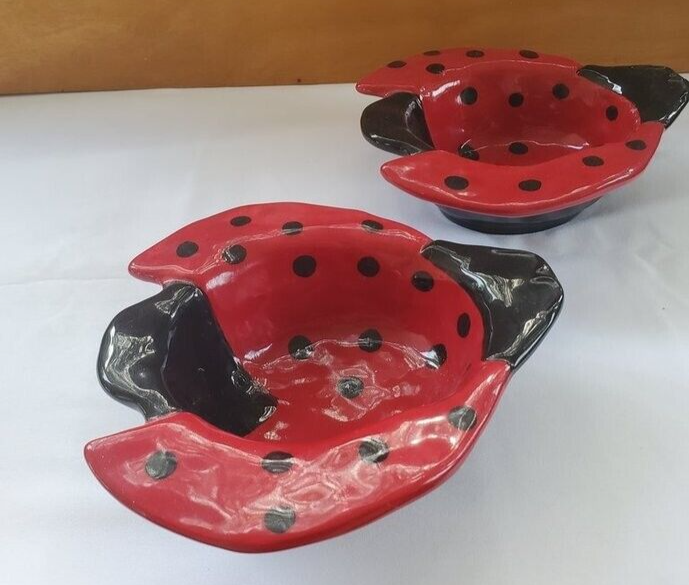 Ladybug Decorative Bowls/Trinket Dishes Mesa International, Set of 2 | eBay