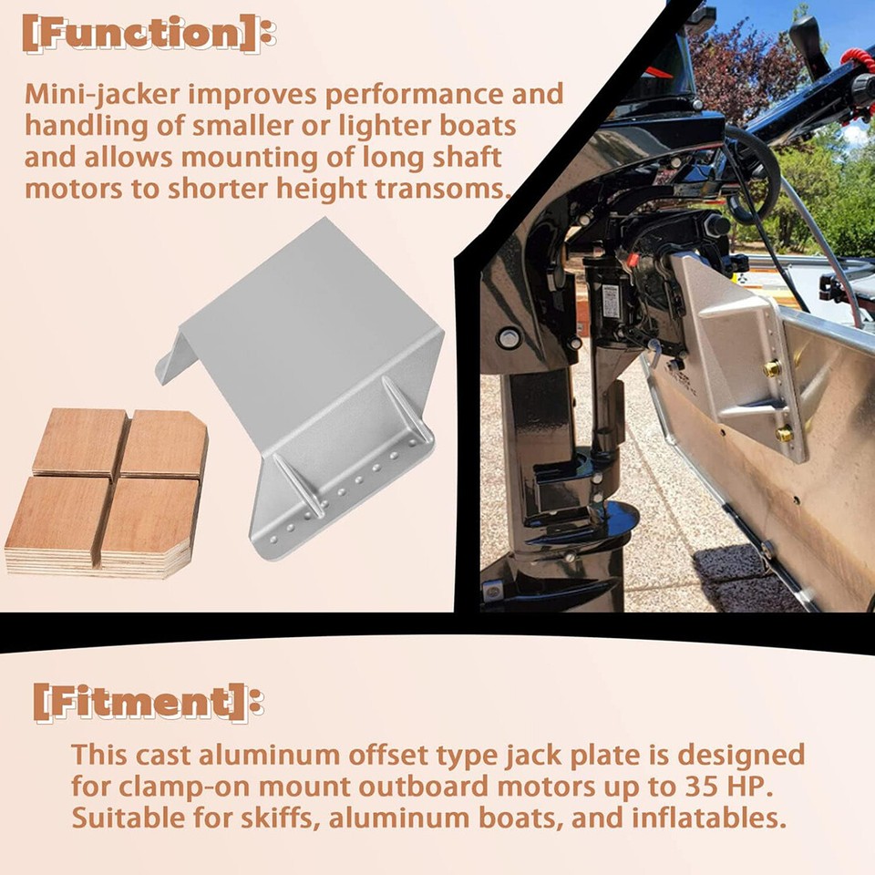 TH Marine MJ-1-DP Mini Jacker Outboard Jack Plate for Boat Motor ...