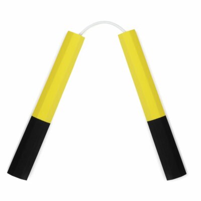 Octagonal Dense Foam Nunchaku 10 Inches Cord Rubber Nunchuck Nunchuku ...