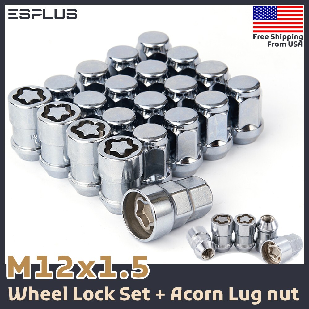 20 Pc Honda Wheel Lock M12x1.5 Chrome Fit Accord/BR-V/Civic/CR-V/CR-Z ...