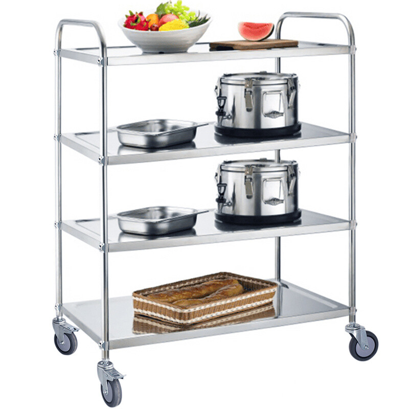 2/3/4 Tier Kitchen Catering Cart Trolley Stainless Steel Serve Catering ...