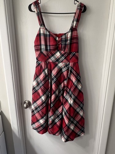 ModCloth Plaid Sun Dress Large W/ Pockets | eBay