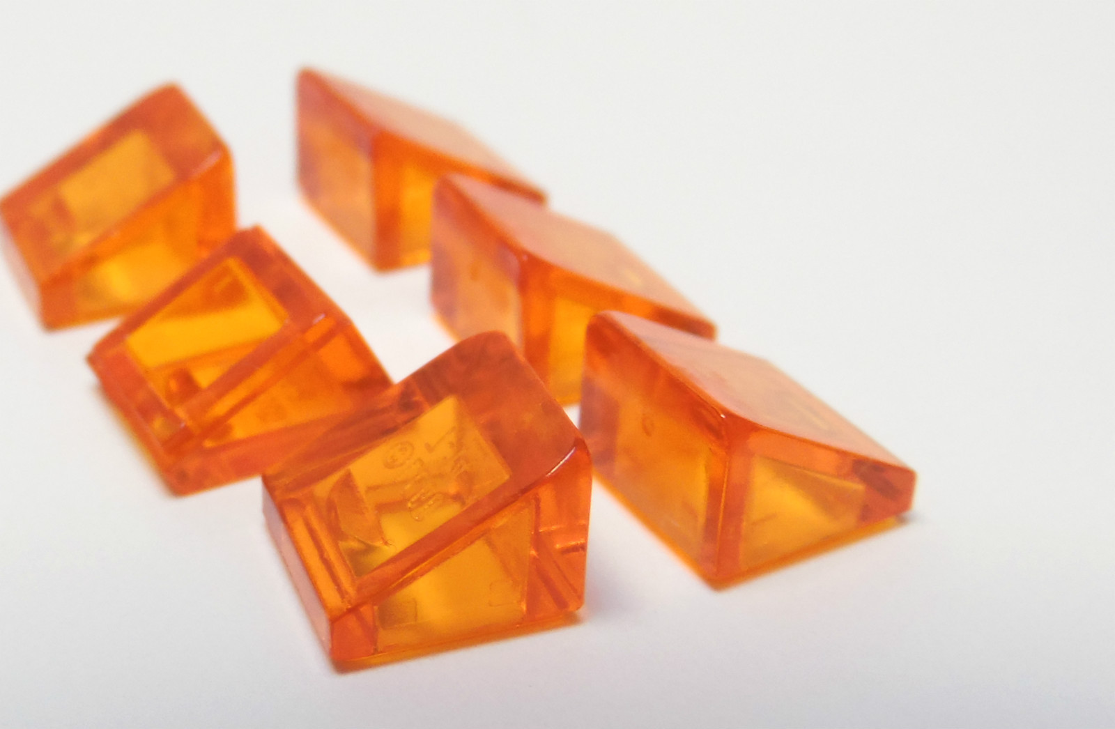 NEW Lego Trans-Orange SLOPES 30 1 x 1 x 2/3 Lot/6 | eBay