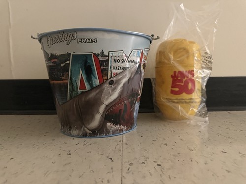 Jaws 50th Anniversary Popcorn Bucket & Cup Combo Set Regal Cinema READY ...