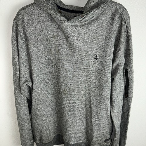 Volcom Riding Hoodie Sweater Snowboard Gray XLarge zipper in arm fleece ...