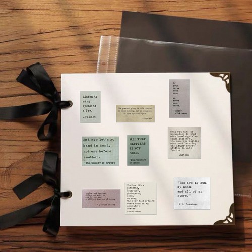 Planner Stickers Vintage Paper Inspirational Celebrity Quotes Set for ...