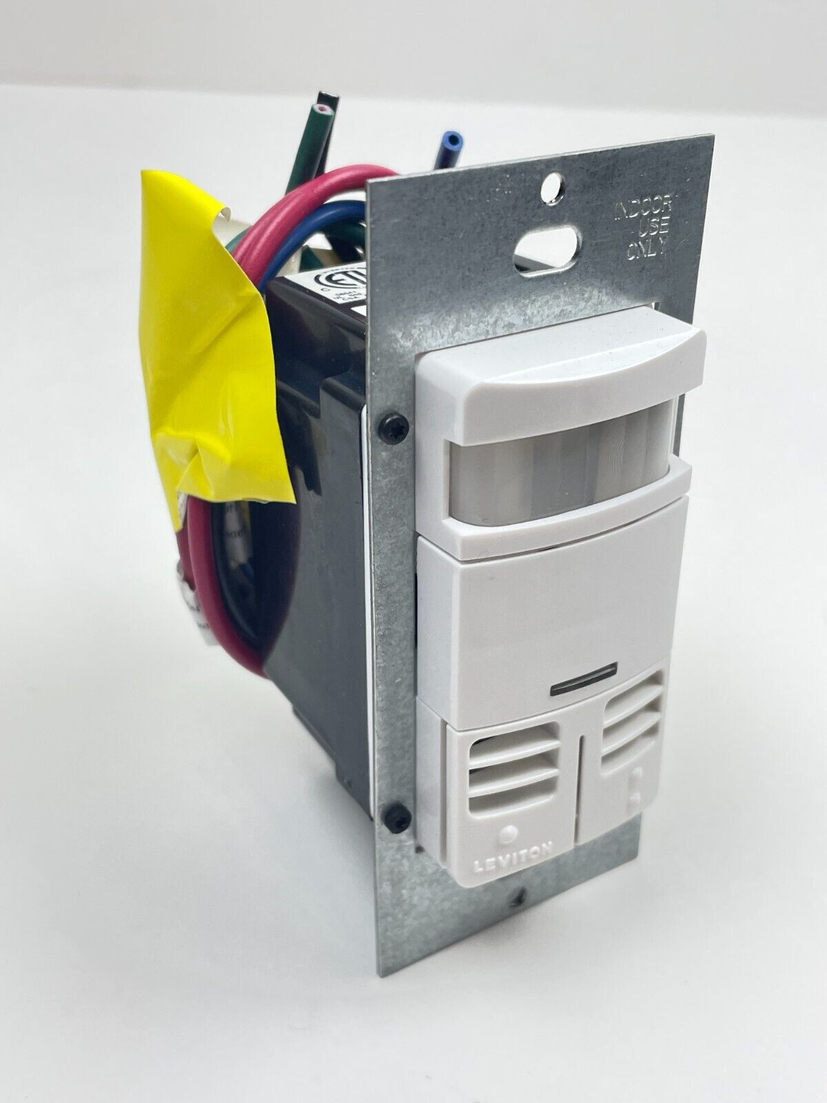 Leviton OSSMD-GAW Occupancy Sensor, PIR / Ultrasonic, Wall Switch, Dual ...