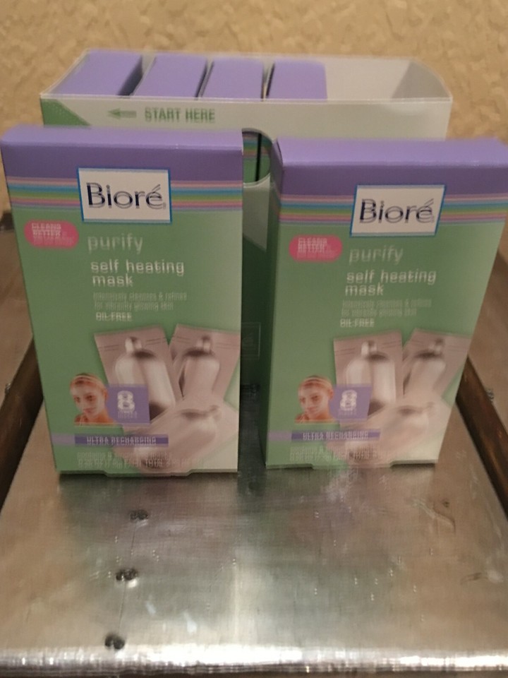 Biore Purify Self Heating Mask Ultra Recharging 8 Masks Per Pack | eBay