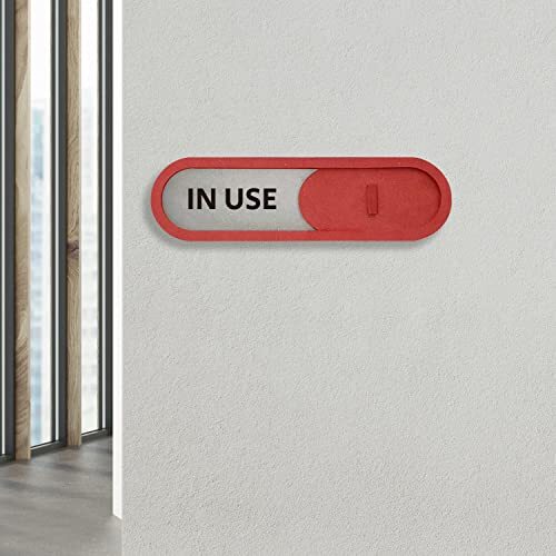 In Use/Available Privacy Slider Sign Red - Made with Premium MDF Wood ...