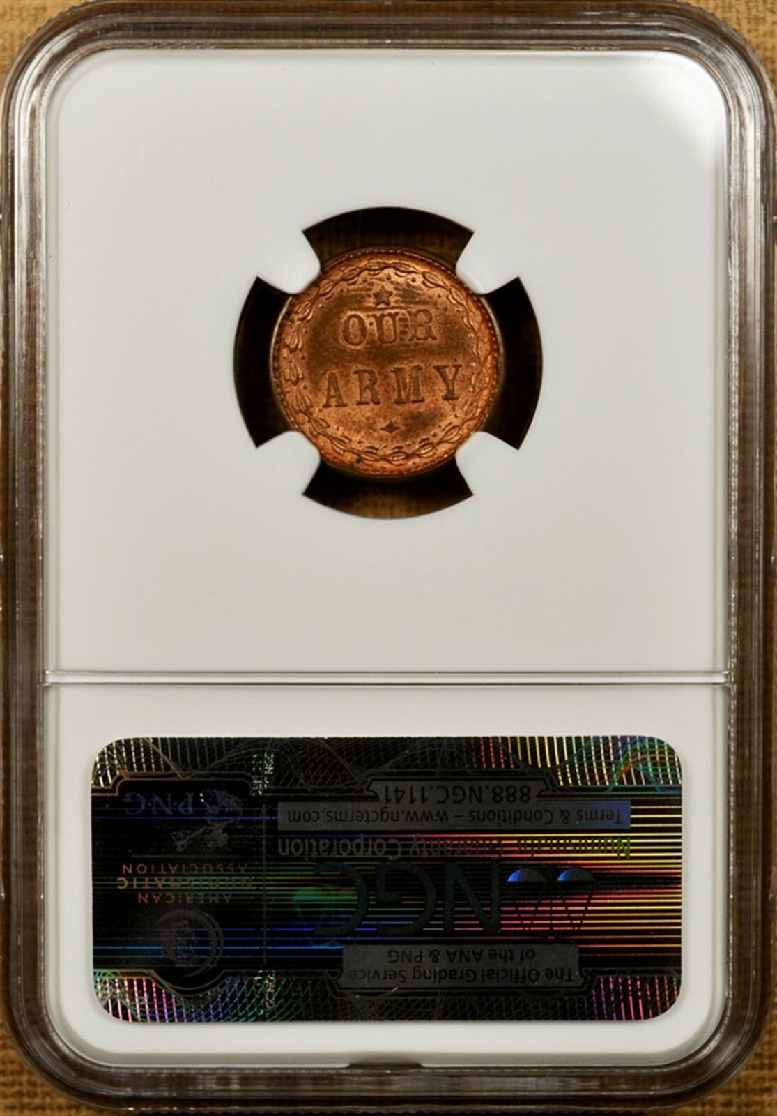 (1861-65) NGC MS64 RB F-51/334a Our Army Civil War Token | eBay