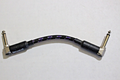 Spectraflex Braided Pedal Cable, Dual Right Angle Plugs, 6 Inch, Tweed ...