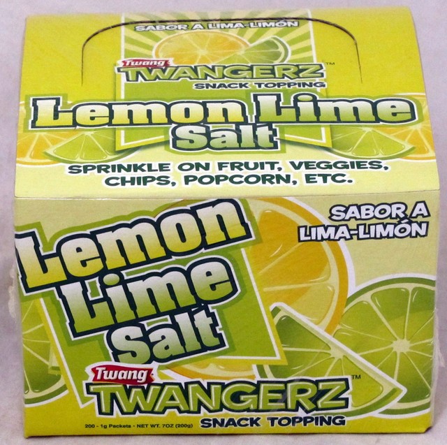 Twangerz Lemon-Lime Salt, 1 gram packets, 200-count boxes Pack of 2 for ...
