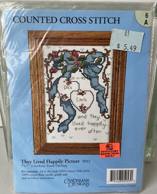 Candamar Designs Counted Cross Stitch Kit They Lived Happily 5x7 ...