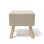 Linen Fabric Footstool Living Room Foot Rest Stool Pouffe Ottoman ...