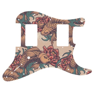 Pickguard For Fender Jim Root Stratocaster koi fish | eBay