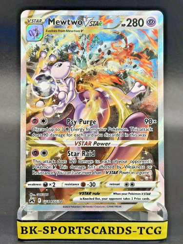 Pokémon TCG Crown Zenith : Mewtwo VMAX GG44/GG70 Alt Art Rare 2023 SIR ...