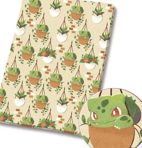 Bulbasaur Pokemon character children polyCotton Fabric Half Yard (18” x ...