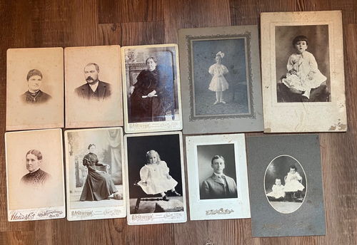 10 Identified cabinet card CDV photo Tarbox Hall Brown Exeter RI ...