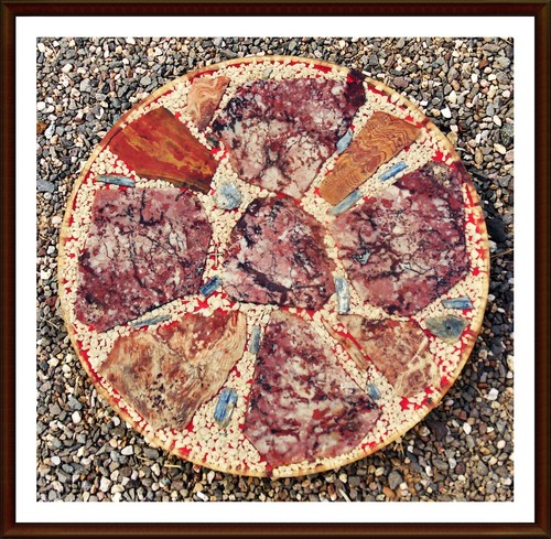 Vtg 1970s? LUCITE w/ Pretty STONES & 4 Legs LAZY SUSAN Has Small CROSS ...