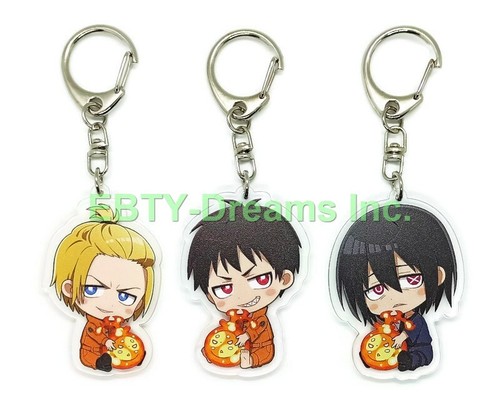 Set of 3 Fire Force Anime Acrylic Keychain Shinra Arthur Benimaru ...
