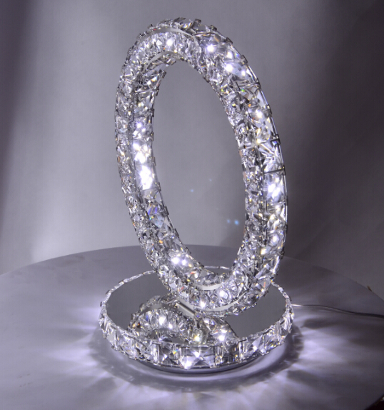 New Luxury Round LED Crystal table Lamp Diamond Ring D 10 | eBay