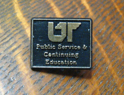UT Public Service & Continuing Education Vintage Lapel Pin - Black ...