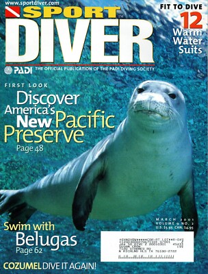 Sport Diver Magazine March 2001 Pacific Marine Preserve Red Sea Beluga ...