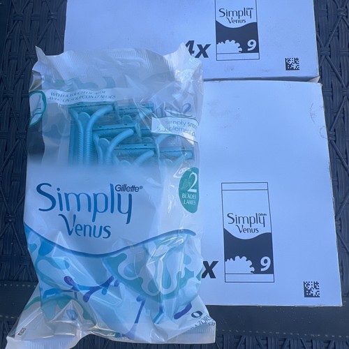 8 PACKS TOTAL GILLETTE SIMPLY VENUS 2 BLADE DISPOSABLE RAZORS TOUCH OF ...