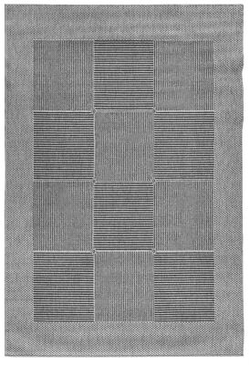 Abella Black Grey Checkers Indoor Outdoor Non-Slip Flatwoven Rug - 5 ...