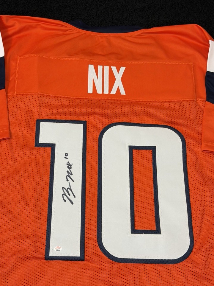 Bo Nix Denver Broncos Signed Football Jersey COA | eBay