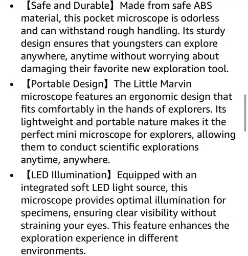 Upgraded 2025 Little Marvin’s Miniscope, Portable Microscope, LED | eBay