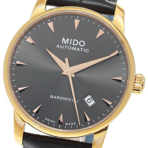Mido BARONCELI M8600B Men’s Watch Automatic Analog Round 38mm Gray | eBay