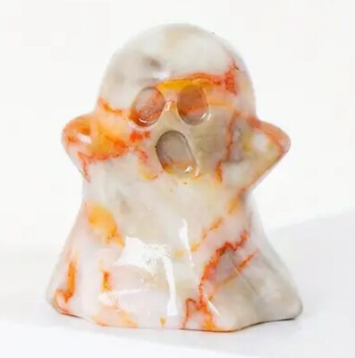 Red Grid Stone Carved Ghost 1" tall | eBay